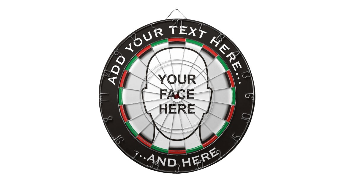 Classic Dartboard with custom text and photo | Zazzle