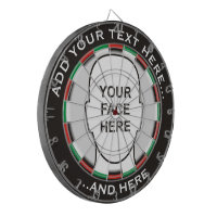 Classic Dartboard with custom text and photo Zazzle