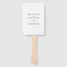 Classic DIY Wedding Ceremony Program Hand Fan | Zazzle