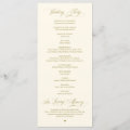 Classic Elegance Gold Script, Wedding Ceremony Program | Zazzle