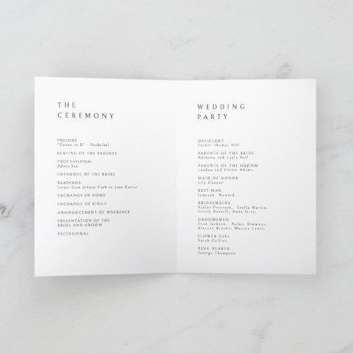 Classic Elegance Script Monogram Wedding Program | Zazzle