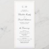 Classic Elegance Script Monogram Wedding Program | Zazzle