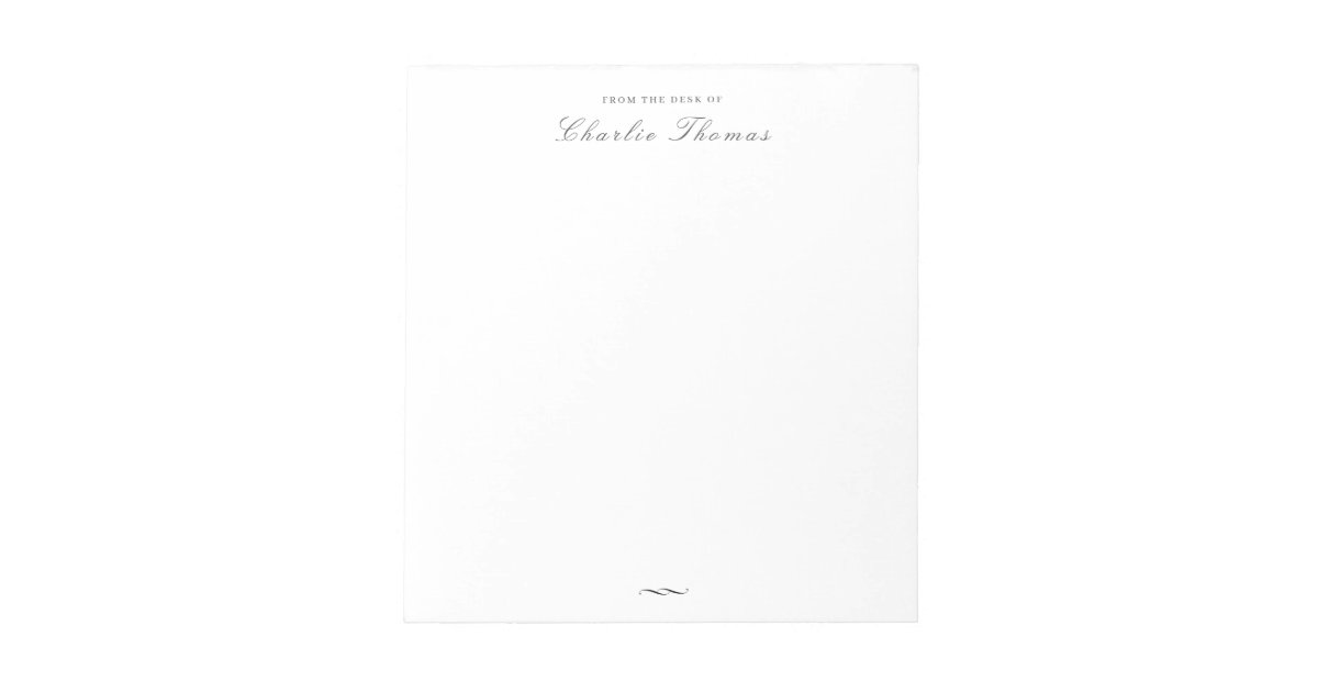 Classic Elegance Script Personalized Stationery Notepad | Zazzle