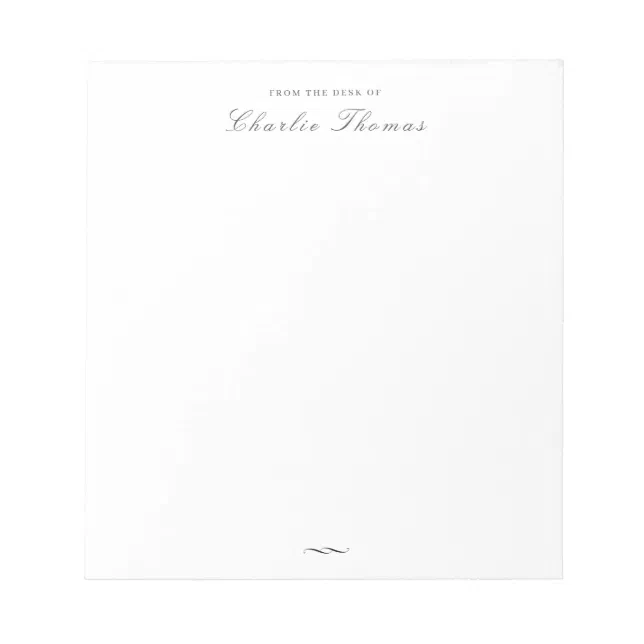 Classic Elegance Script Personalized Stationery Notepad | Zazzle