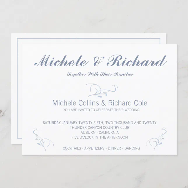 Classic Elegance Wedding Invitation | Zazzle