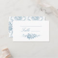 Classic Elegant Blue and White Floral Place Card | Zazzle