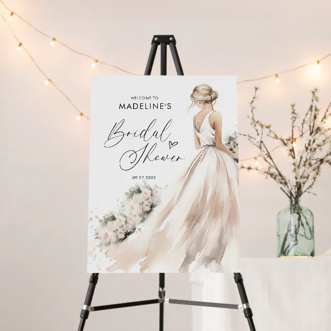 Classic Elegant Bride to be Gown Bridal Shower Foam Board | Zazzle