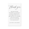 Classic Elegant Calligraphy Wedding Thank You Place Card | Zazzle