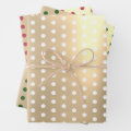 Classic Elegant Christmas Gold Polka Dots Wrapping Paper Sheets | Zazzle