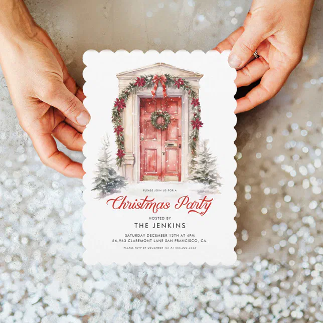 Classic Elegant Christmas Party Invitation | Zazzle