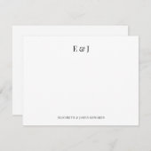 Classic Elegant Couple Initials Personalized Note Card | Zazzle