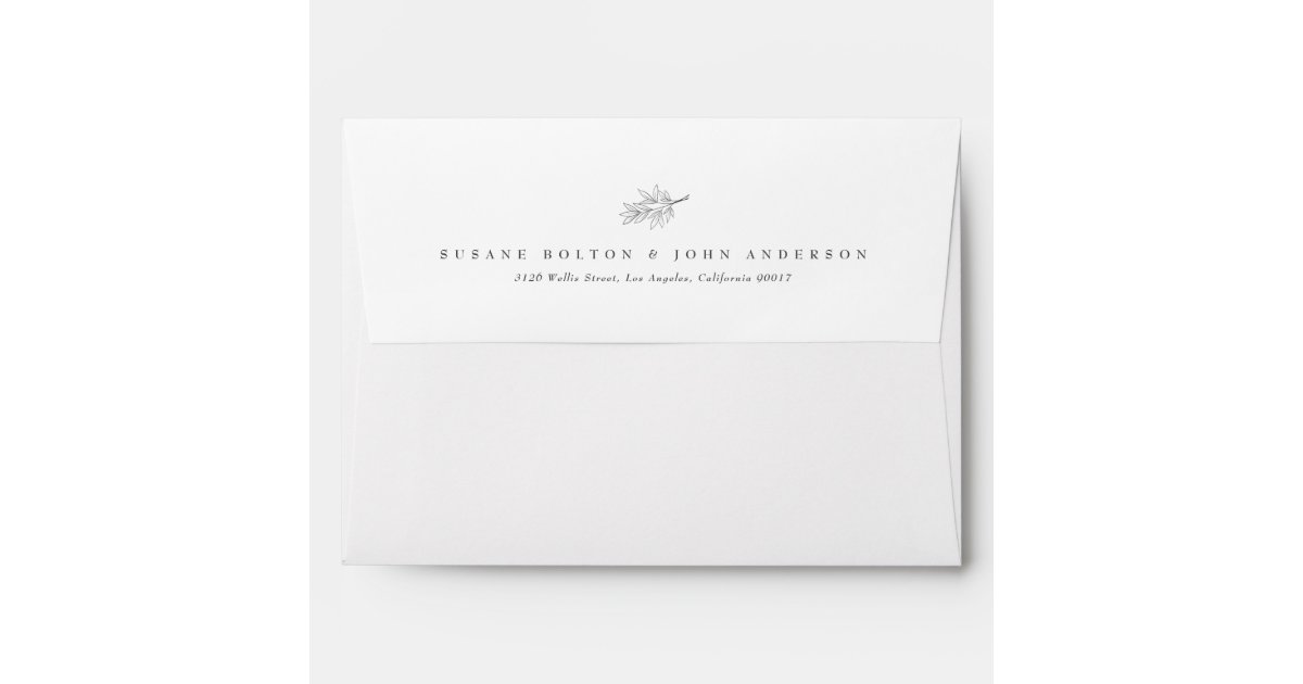 Classic Elegant Light Floral Return Address Envelope | Zazzle