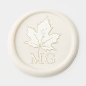 Classic Elegant Maple Leaf Custom Initials Wax Seal Sticker | Zazzle