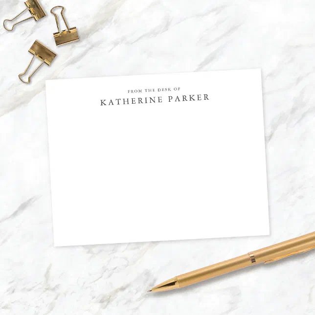 Classic & Elegant Personal Stationery Note Cards | Zazzle