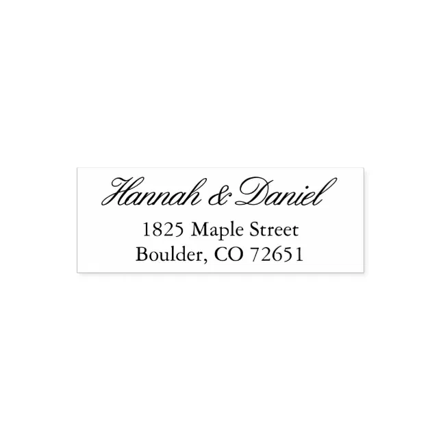Classic Elegant Return Address Custom Template Self-inking Stamp | Zazzle