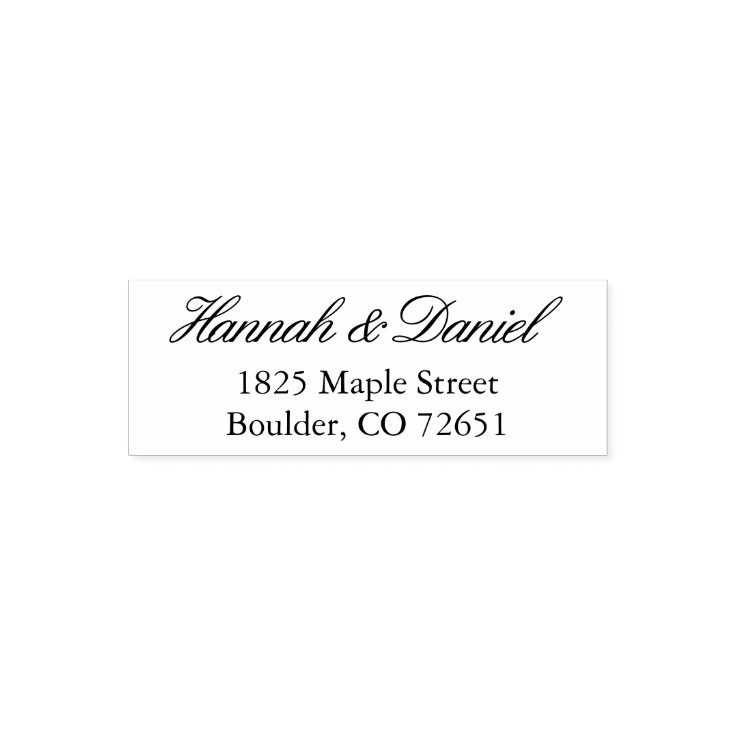 Classic Elegant Return Address Custom Template Self-inking Stamp | Zazzle