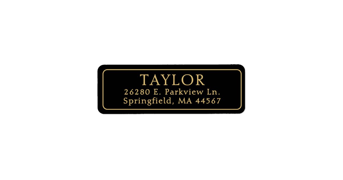 Classic Elegant Return Address Label | Zazzle