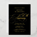 Classic Elegant Script 50th Wedding Anniversary Foil Invitation | Zazzle