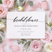 Classic Elegant Script Bridal Shower Invitation | Zazzle