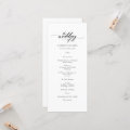 Classic Elegant Script Front Back Wedding Program | Zazzle