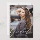 Classic Elegant Script Graduation Announcement | Zazzle