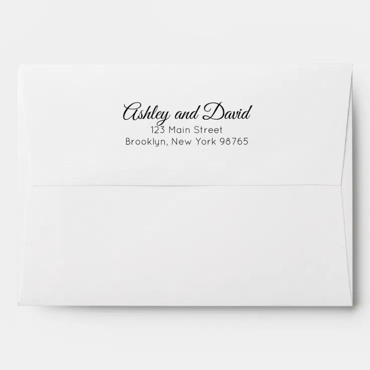 Classic Elegant Script Invitation Envelope | Zazzle