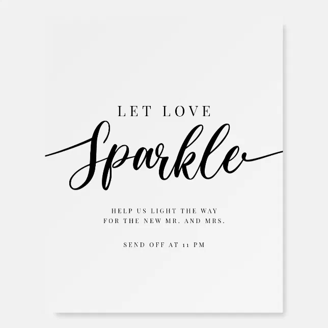 Classic Elegant Script Let Love Sparkle Poster | Zazzle