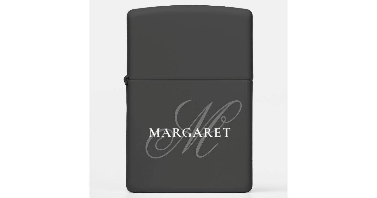 Classic Elegant Script Monogram Zippo Lighter | Zazzle