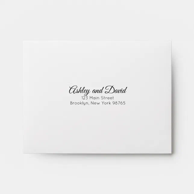 Classic Elegant Script Return Address Envelope | Zazzle