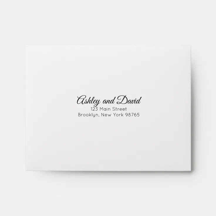 Classic Elegant Script Return Address Envelope | Zazzle
