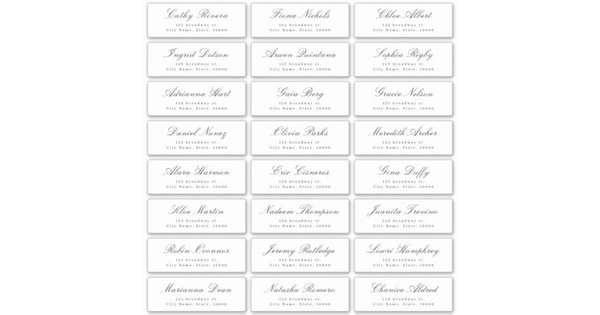 Classic Elegant Script Wedding Guest Address Label Zazzle classic-elegant-script-wedding-guest-address-label-zazzle