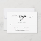 Classic Elegant Script Wedding RSVP Card | Zazzle