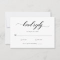 Classic Elegant Script Wedding RSVP Card | Zazzle