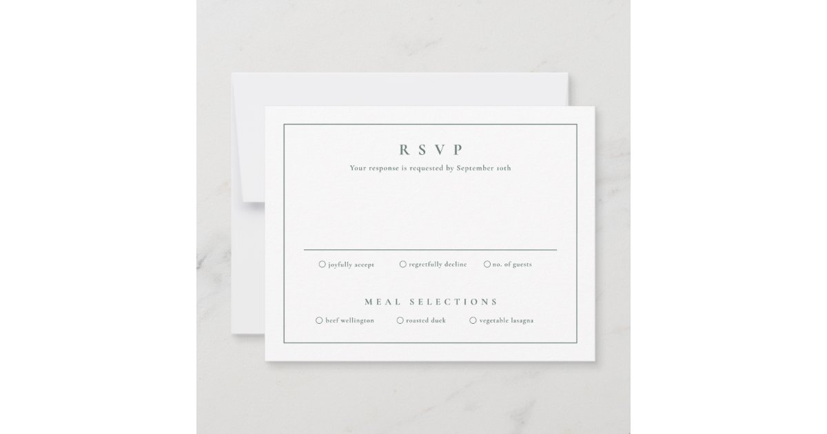 Classic Elegant Simple Clean Wedding Invitation | Zazzle