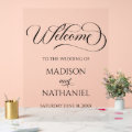 Classic Elegant Wedding Acrylic Welcome Sign | Zazzle
