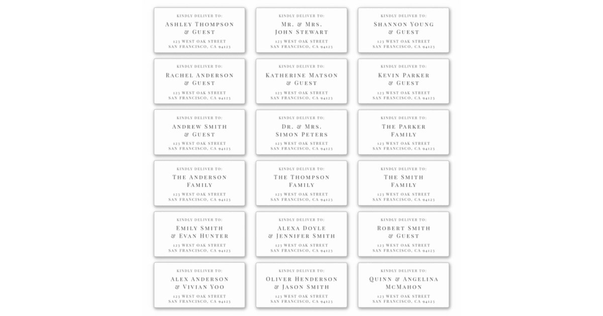 Classic & Elegant Wedding Holiday Mailing Label | Zazzle