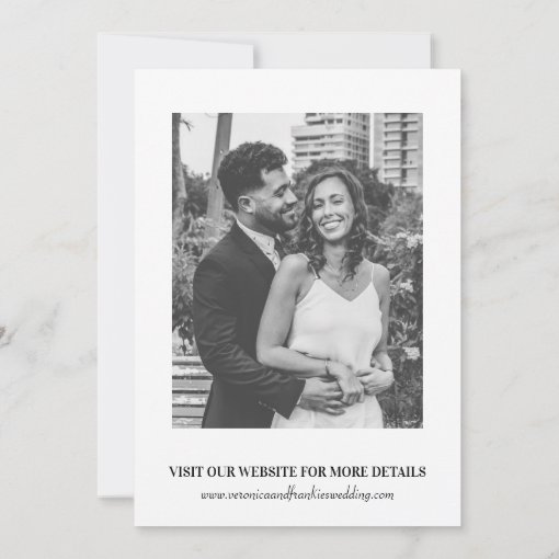 Classic Elegant Wedding Invitation | Simple photo | Zazzle