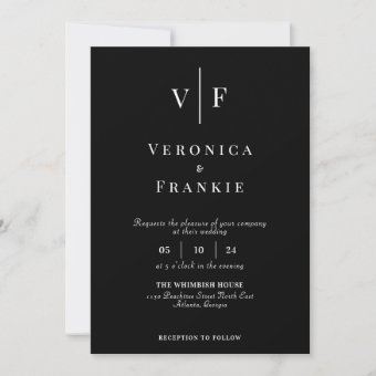 Classic Elegant Wedding Invitation | Simple photo | Zazzle