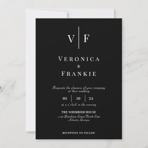Classic Elegant Wedding Invitation | Simple photo | Zazzle