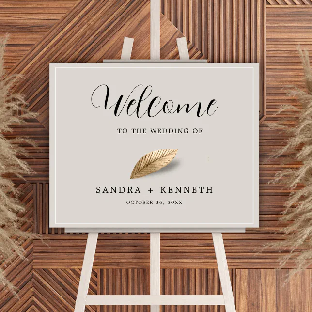 Classic & Elegant Wedding Welcome Poster | Zazzle