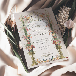 Classic Enchanted Garden Wedding Invitation Foil Invitation | Zazzle