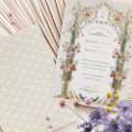 Classic Enchanted Garden Wedding Invitation Foil Invitation | Zazzle