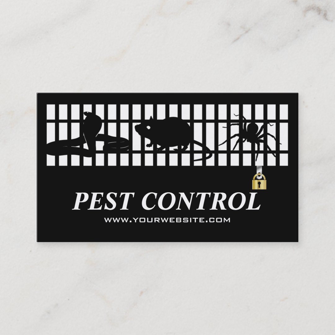 Classic Exterminator Pest Control Iron Grating Business Card | Zazzle