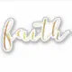 Classic FAITH Script Typography Sticker | Zazzle