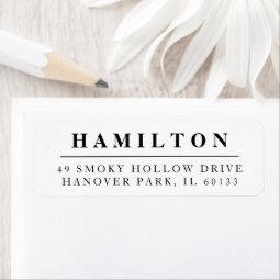 Classic Family Monogram Return Address Label | Zazzle