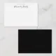 Classic Family Name Script Calligraphy Black Note Card | Zazzle