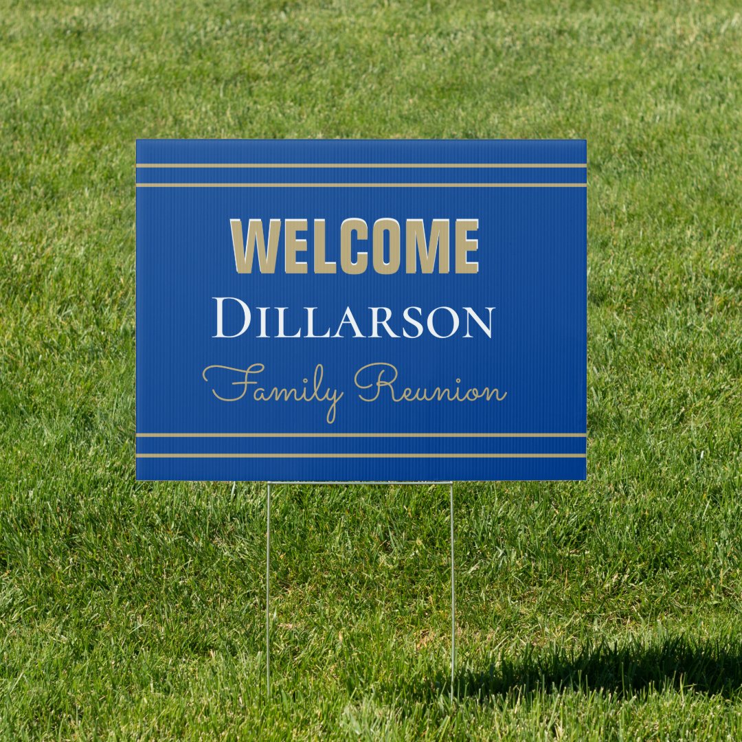 Classic, Family reunion welcome yard Sign | Zazzle