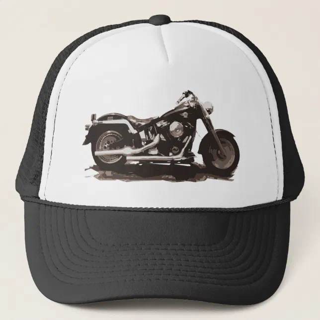 Classic Fat Boy Motorcycle Trucker Hat | Zazzle