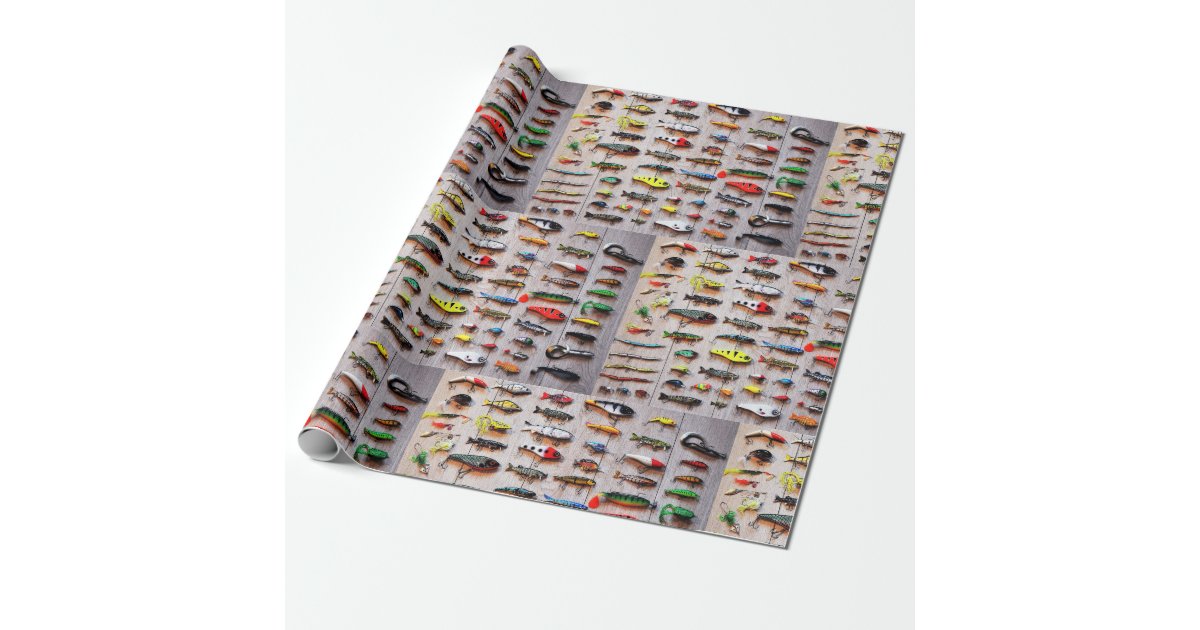 Classic Fishing Lures Thunder_Cove Wrapping Paper | Zazzle