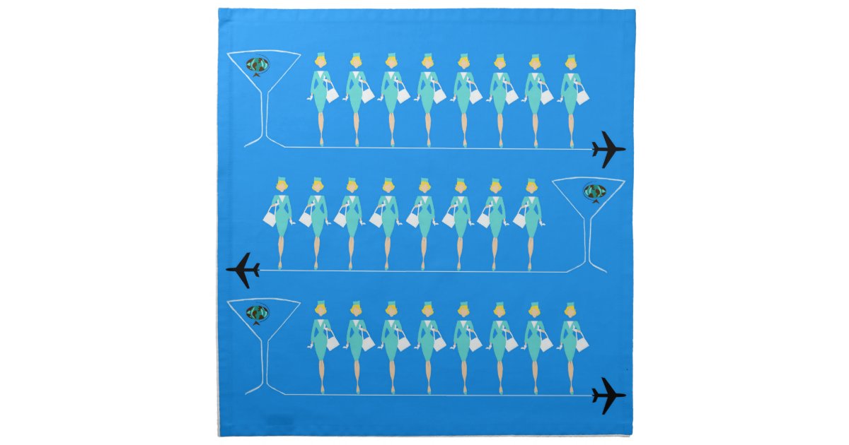 Classic Flight Attendant Cloth Napkins | Zazzle